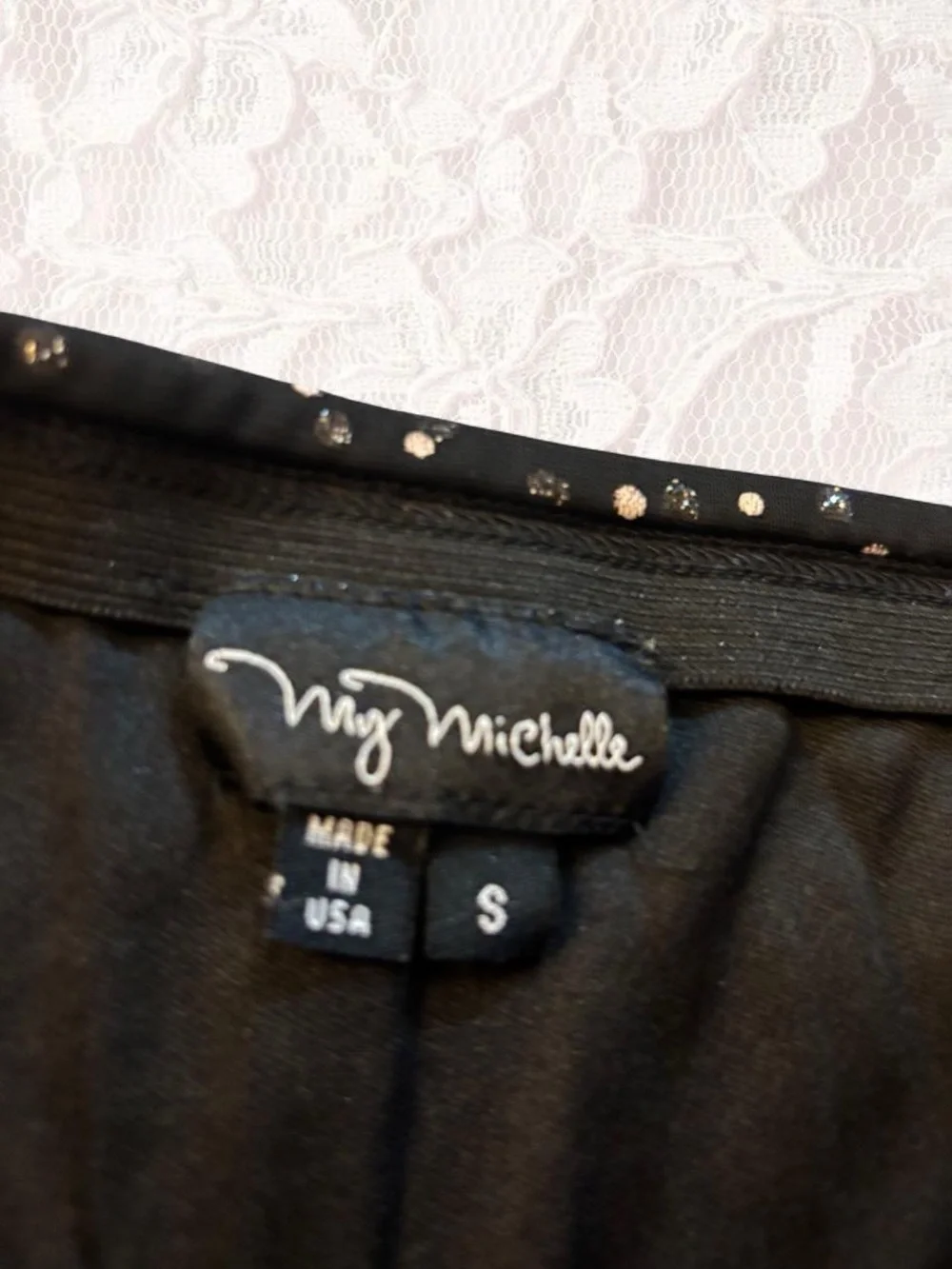 My Michelle | Dresses | My Michelle Black Strapless Dress With Silver ...